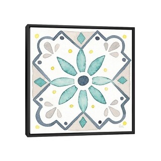 iCanvas "Garden Getaway Tile V White" by Laura Marshall Framed - Bed Bath & Beyond - 37026490